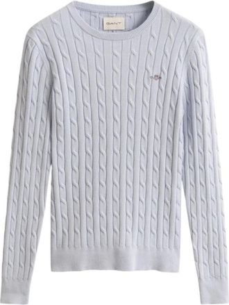 GANT Femme, Pulls, Bleu, Taille: 44 FR Pulls &agrave; col rond