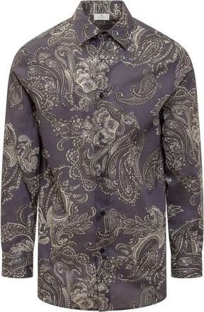 Etro Homme, Chemises, Multicolore, Taille: S Chemise en coton &agrave; imprim&eacute; cachemire
