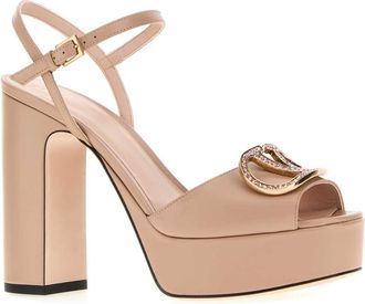 Valentino Garavani Vlogo Platform Sandal - Pink