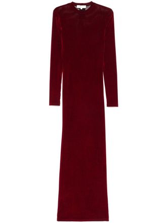 Ludovic de Saint Sernin robe longue en velours - Rouge