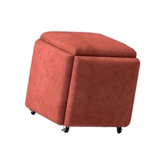 Generic Stapelbarer Sofahocker, Fu&szlig;hocker-Schminkstuhl, Leichter, platzsparender Nester, for den Innen- und Au&szlig;enbereich, Garten, B&uuml;ro, Balkon(Color 6,45x45x4