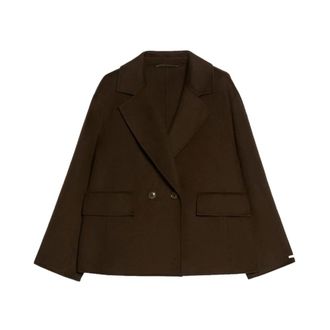 iBlues Soldino Manteau Droit - Femme - Manteaux - Brun - Taille: 34 FR