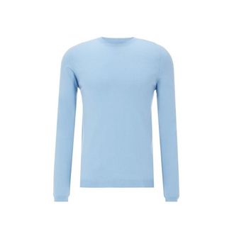 Au Printemps Paris Flex-Pullover aus Merinowolle - Blau