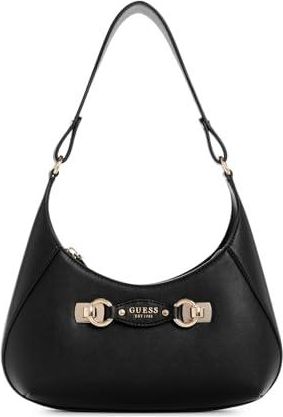Guess Femme Mimina Top Zip Shoulder Bag Sac à bandoulière, Noir, Taille Unique