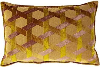 Riva Paoletti Delano Kissenbezug, Samt, Ochre/Blush, 40 x 60cm