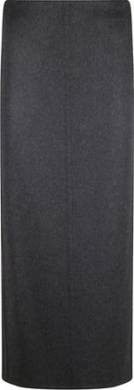 Brunello Cucinelli Femme, Jupes, Gris, Taille: 36 FR Virgin Wool Midi Skirt