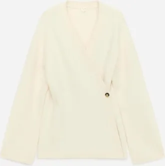 Arket Strickjacke Aus Einer Alpaka-Wollmischung -Wei&szlig;