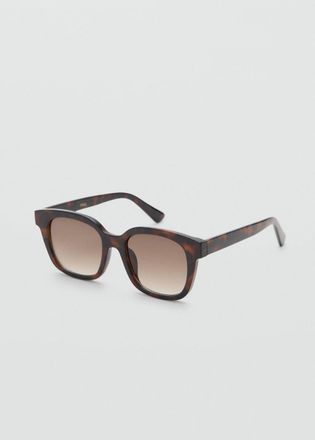 Mango Lunettes de soleil monture carr&eacute;e chocolat - Femme - Taille unique - MANGO