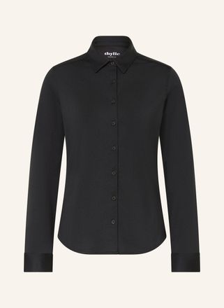 Thylie Thylie Hemdbluse Laurel Aus Jersey schwarz