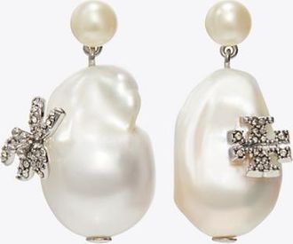 Tory Burch Damen Moondance Ohrh&auml;nger mit Perlen und Blumen