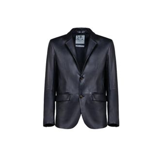 Gimos Weiches Lederblazer mit einer Brusttasche - - Jackets - Herren - Blau - 2XL