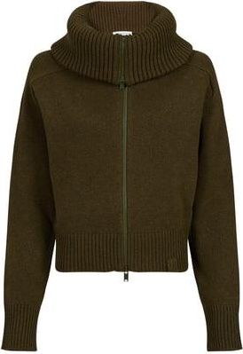 Victoria Beckham Gilet ample col camionneur en laine m&eacute;lang&eacute;e