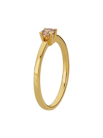 Orolino Ring 585/- Gelbgold glanz 1 Brill. 0,25ct. braun