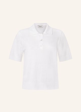Maerz Maerz Muenchen Strick-Poloshirt Mit Leinen weiss