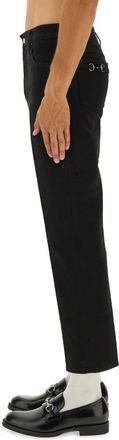 Gucci Slim Fit Cotton Trousers - Black