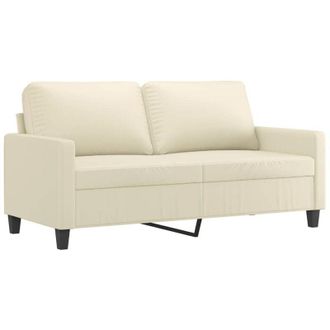vidaXL 2-Sitzer-Sofa Creme 140 cm Kunstleder - Vidaxl