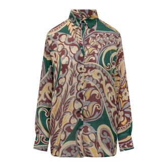 Etro Femme, Blouses et Chemises, Multicolore, Taille: 42 FR Chemise en soie &agrave; imprim&eacute; cachemire