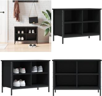 vidaXL Vidaxl - Schuhregal Schwarz 69x35x50 cm Holzwerkstoff - Schuhregal - Schuhschrank - Schuhorganisation - Garderobe - Wohnzimmermöbel - Home & Living