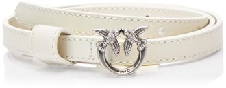 Pinko Damen Love Berry H1 Belt Vitello Gürtel, Z14o_White Silk-Old Silver, XS