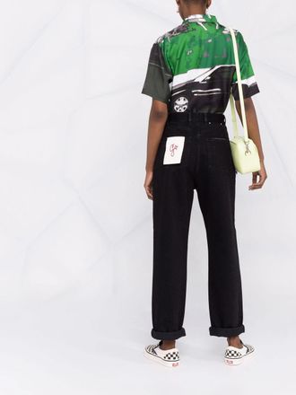 Golden Goose Womens Logo-Patch Straight-Leg Trousers Aw24 W