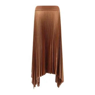 Joseph Femme, Jupes, Brun, Taille: 36 FR Ade Jupe Midi Pliss&eacute;e Asym&eacute;trique