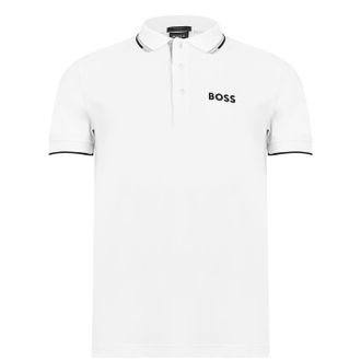 HUGO BOSS Paddy Pro Poloshirt f&uuml;r Herren, Baumwolle Piqu&eacute; (Wei&szlig;)