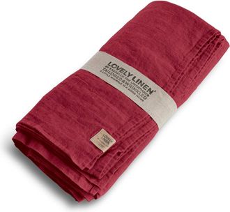 Kardelen Lovely Linen TCL0142E Lovely Tischdecke Leinen Cabernet 100 x 100 cm (1 Stück)