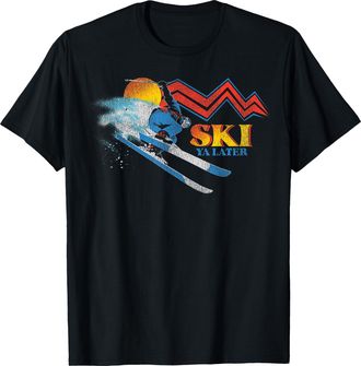 Trendy Apparel Ski Ya Later Cool 90s Retro Aesthetic Design T-Shirt
