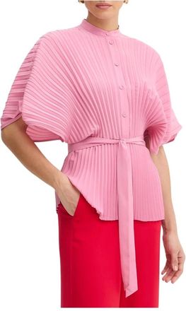 Twinset Femme, Blouses et Chemises, Rose, Taille: 36 FR Chemise pliss&eacute;e avec ceinture