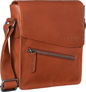 STILORD Umhängetasche aus Leder braun - 8 Zoll Schultertasche - Vintage Ledertasche für Männer - Herren Messenger Bag Steve