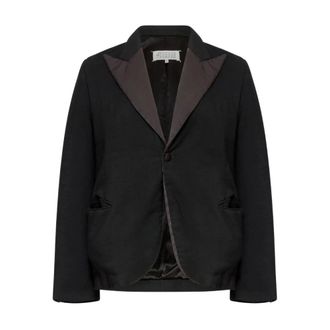 Maison Margiela Homme, Vestes, Noir, Taille: M Blazer Minimaliste