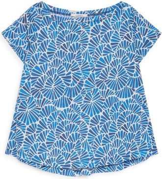 Maliparmi Maliparmi, Femme, Blouses et Chemises, Bleu, Taille: 36 FR T-shirt Imprim&eacute; Summer Nomade