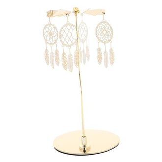 Artibetter Chandelier Rotatif Bougeoir Rotatif Or Carrousel Bougie Spinner Rotation Th&eacute; Lumi&egrave;re Bougeoir Bougie en M&eacute;tal Carrousel Spinner Cadeau Acier Inoxydabl