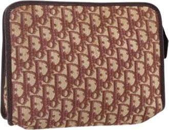 Dior Pre-owned Trotter Canvas Clutch - - Pre-owned - Damen - Rot - ONE SIZE