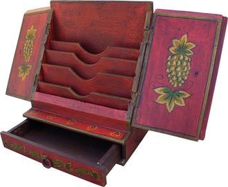 Guru Shop Brief- & Schreibtisch Ordner - rot Modell 2, 24x29x17 cm