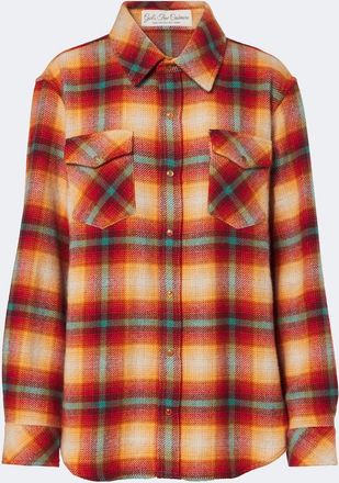 God's True Cashmere Hemd Red Sun Shadow aus Kaschmir mit Karneolen