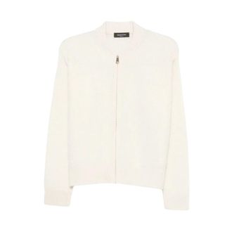 Fabiana Filippi Rei&szlig;verschluss-Waffelstrick-Cardigan - - Knitwear - Damen - Wei&szlig; - M