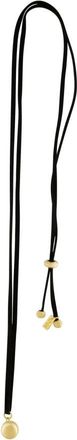 Dansk Copenhagen Verkratzte Goldkugel Wildlederhalskette - - Accessories - Damen - Schwarzk - ONE SIZE