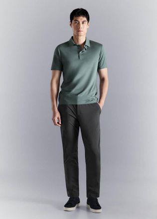 Mango Polo comfort stretch Coolmax vert for&ecirc;t - Homme - XXL - MANGO MAN