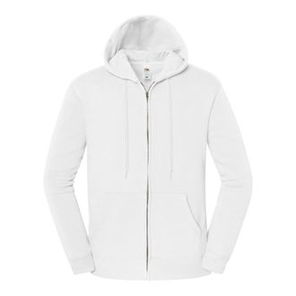 Fruit Of The Loom Fruit of the Loom - Iconic Premium Hoodie mit durchgehendem Rei&szlig;verschluss f&uuml;r Herren (Wei&szlig;)