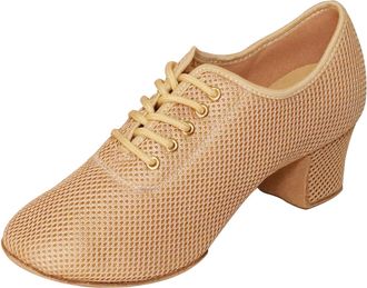 Inlefen Tanzschuhe f&uuml;r Frauen, Bequeme Moderne Jazztanzschuhe mit Schn&uuml;rung, Ballroom Modern Salsa Rhythm Teaching Practice Professional Performance Tanzschuh