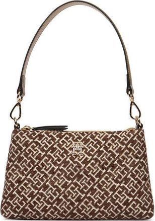 Tommy Hilfiger Handtasche Th Jacquard Mini Shoulder Bag AW0AW19006 Braun