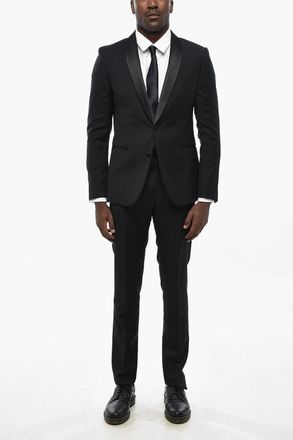 Corneliani CODE Anzug aus Schurwolle mit Schalkragen aus Satin Corneliani