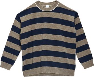 Paul Smith Femme, Pulls, Brun, Taille: 42 FR Maglione Over Righe Lambswool Blend