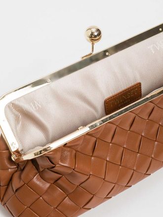 Twinset Geflochtene Kunstleder-Clutch