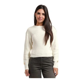 Patrizia Pepe Pull en maille &agrave; col rond - Femme - Pulls - Beige - Taille: 42 FR