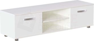 Home Discount Home Discount - Cosmo TV-Schrank mit 2 Türen, modern, Hochglanz, 140 cm, Weiß