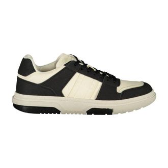 Tommy Hilfiger Homme, Chaussures, Noir, Taille: 44 EU Baskets Noires Sportives avec Lacets et Détails Contrastants