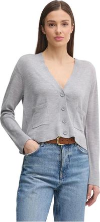 Benetton Cardigan en laine m&eacute;rinos - Femme - Pulls - Gris - Taille: 36 FR