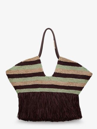 Zimmermann Womens Shoulder Bag Golden Time Raffia Brown
